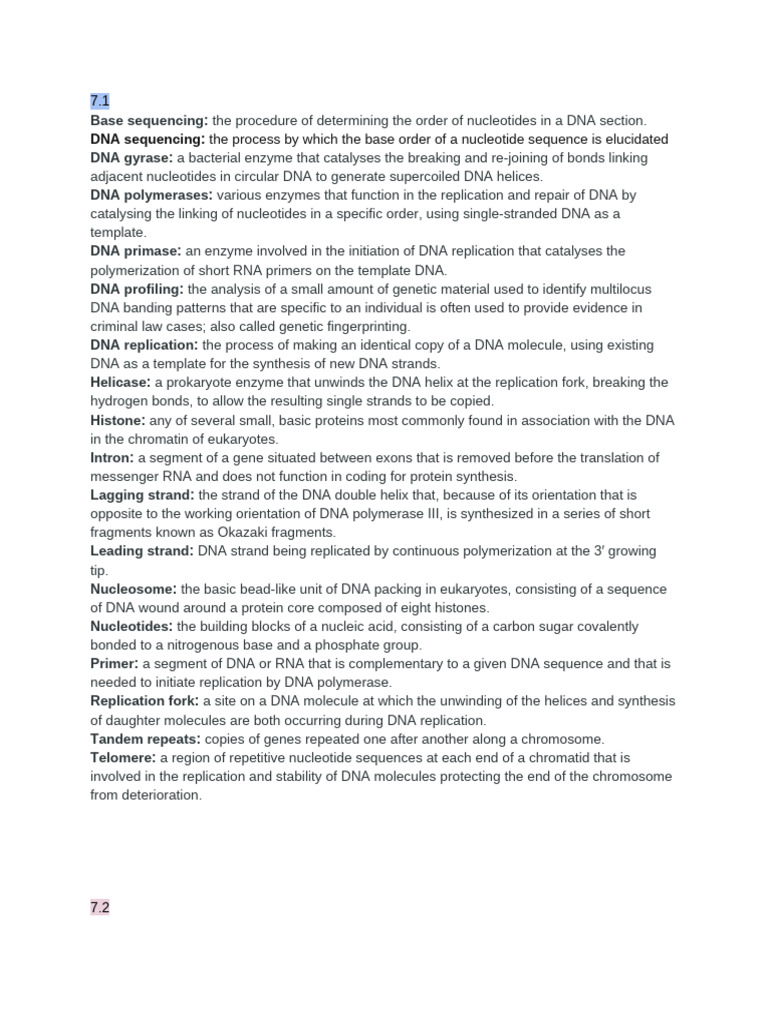 Glossary | PDF | Dna | Dna Replication