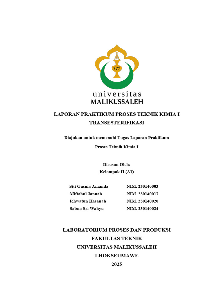 Transesterifikasi Terbaru | PDF