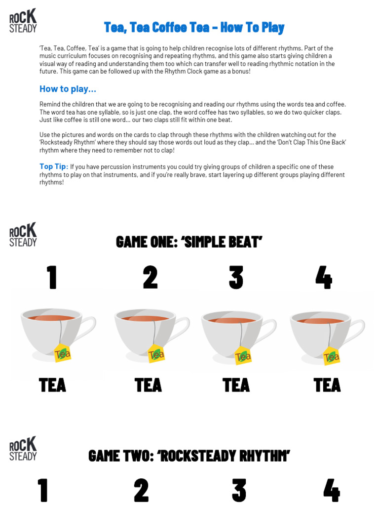 Tea Tea Coffee Tea - Handout | PDF