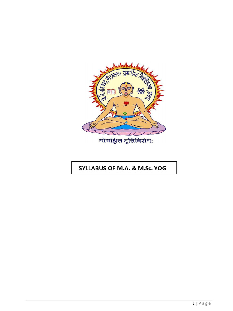 M.A. & M.Sc. Yoga Syllabus Overview | PDF | Bhagavad Gita | Yoga