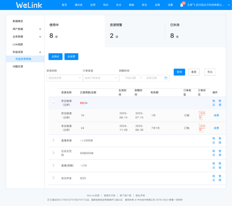 Huawei Cloud Welink后台管理 | PDF