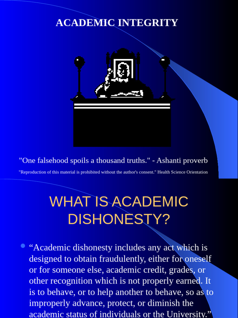 Fall 2019 HS Orientation - Academic Dishonesty Presentation | PDF ...