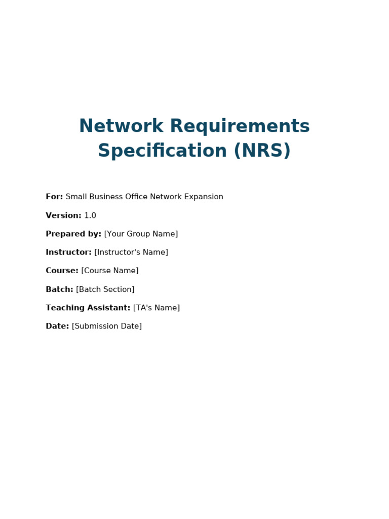 Small Business Network Requirements | PDF | Computer Network | Internet