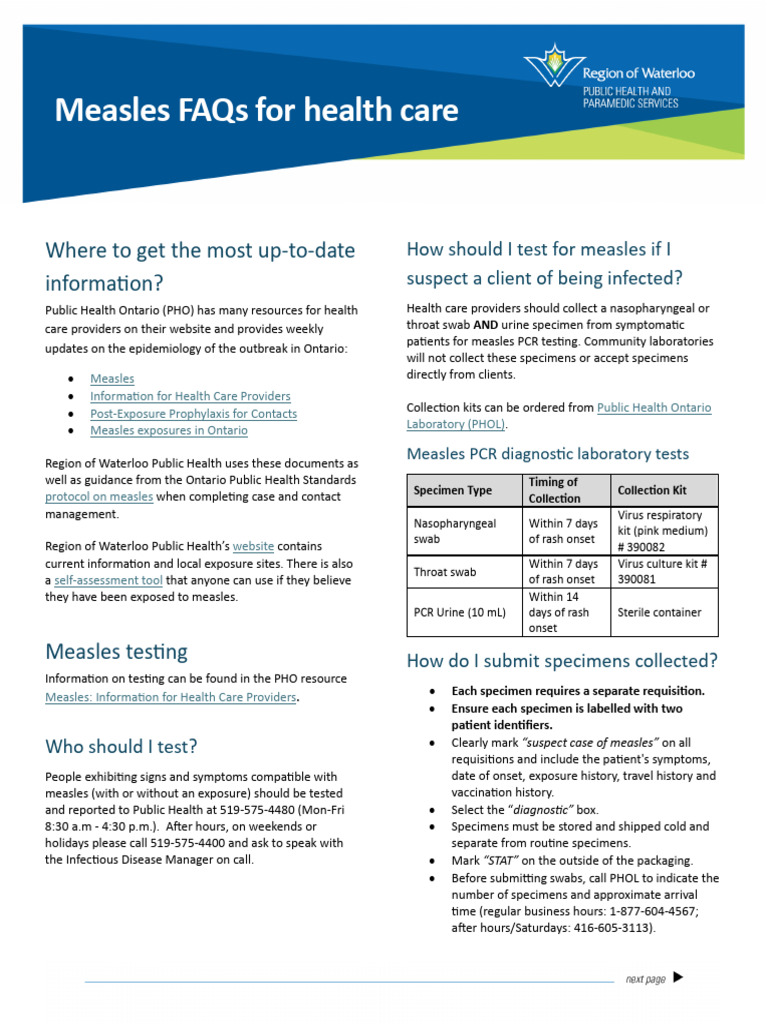 Measles Testing and Vaccination Guidelines | PDF | Measles | Vaccines