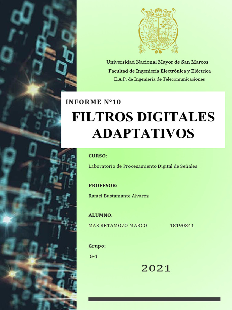 Filtros Digitales Adaptativos en Matlab | PDF | Diferencia ...