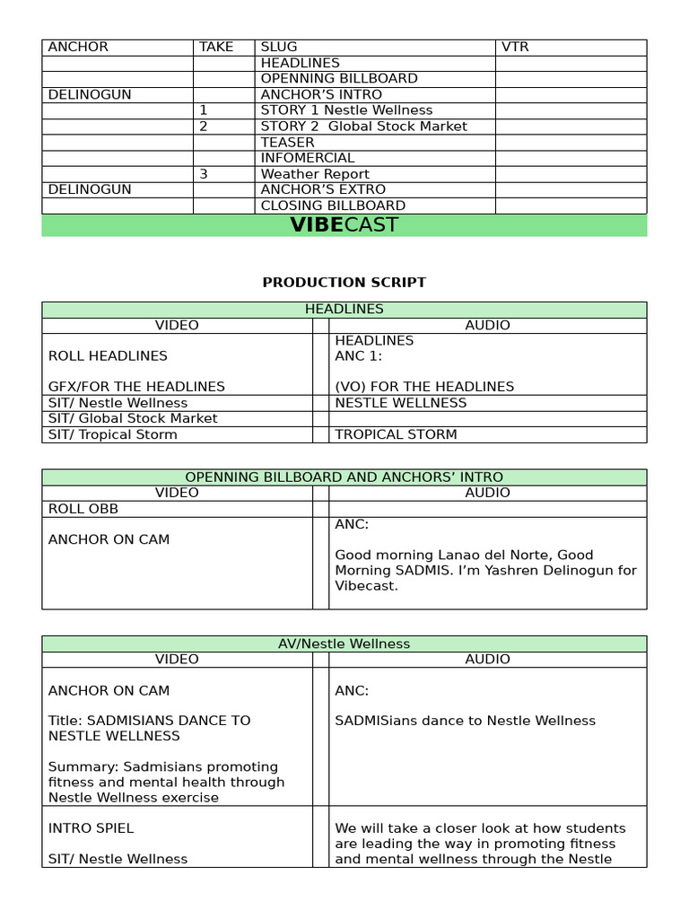TV Broad Script | PDF | Natural Hazards | Storms