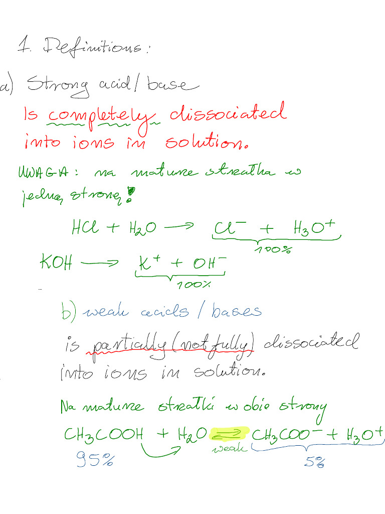 Strong Weak Acids | PDF