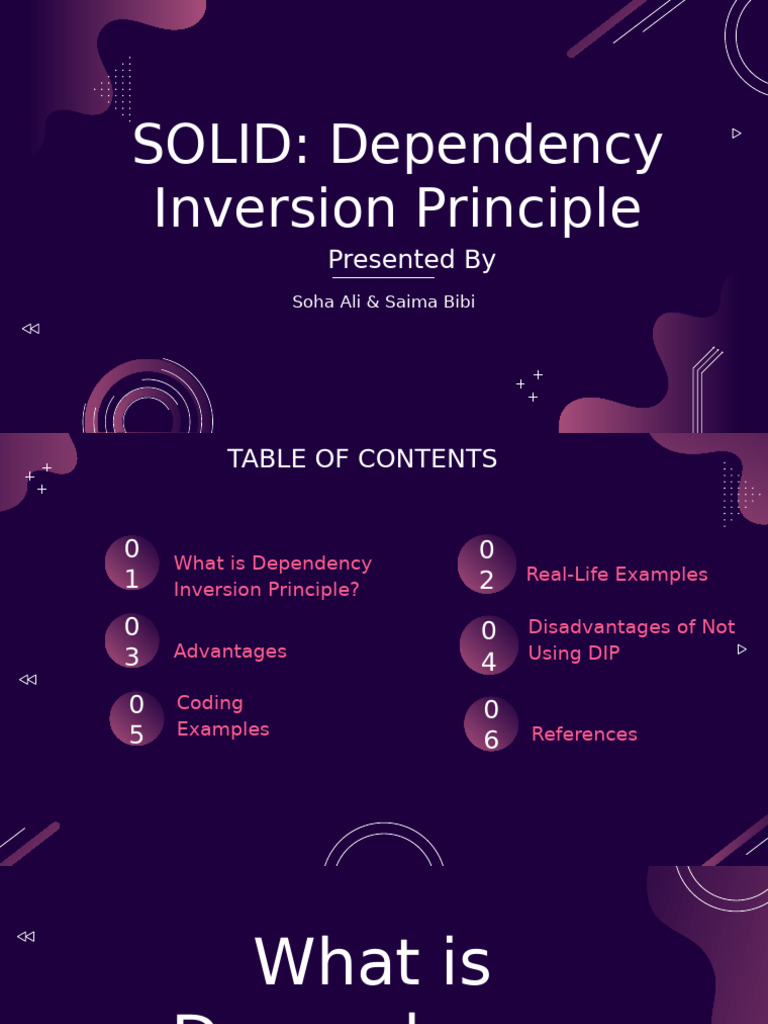SDA Presentation DIP | PDF | Interface (Computing) | Modular Programming