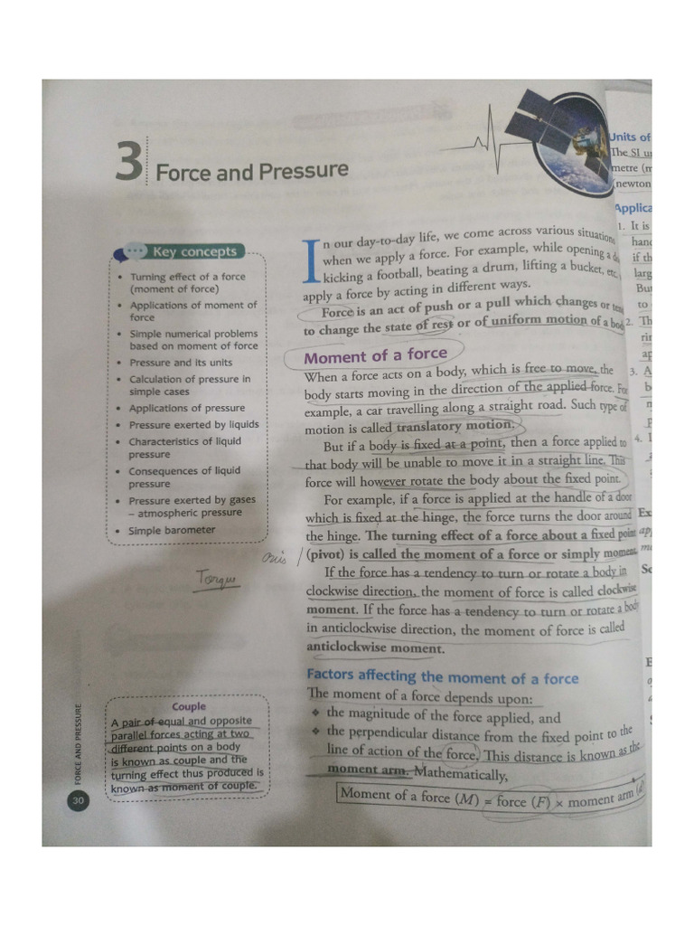 Manya Class 8th - Physics - Pressure & Energy | PDF