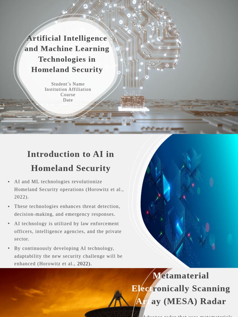 Artificial Intelligence and Machine Learning Technologies in Homeland ...