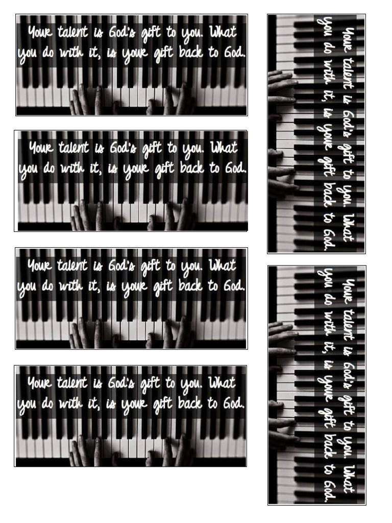 Piano Bookmarks | PDF