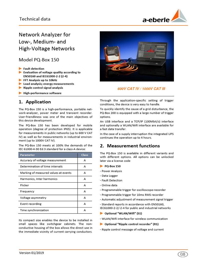 DB PQBox150 en 201902 | PDF | Power Supply | Bandwidth (Signal Processing)