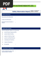 Safety Observation Report | PDF
