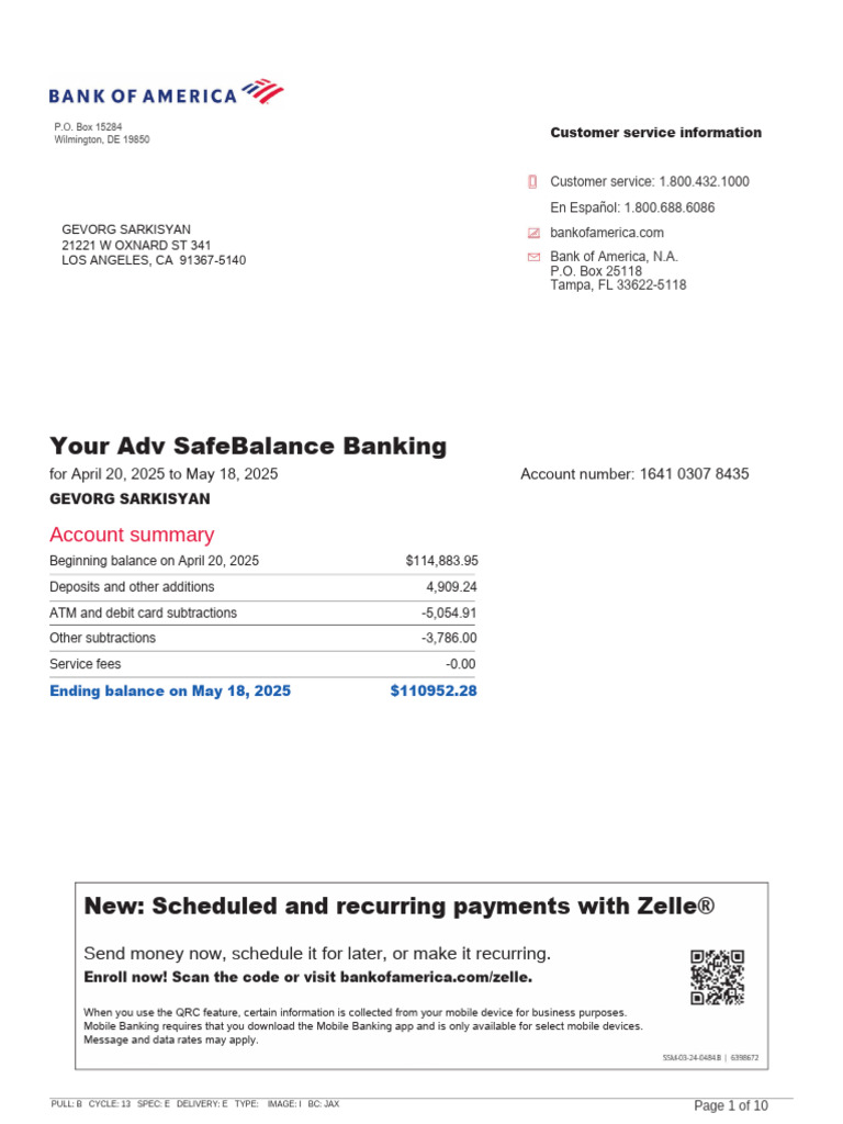 Your Adv Safebalance Banking: Account Summary | PDF | Banks | Deposit ...