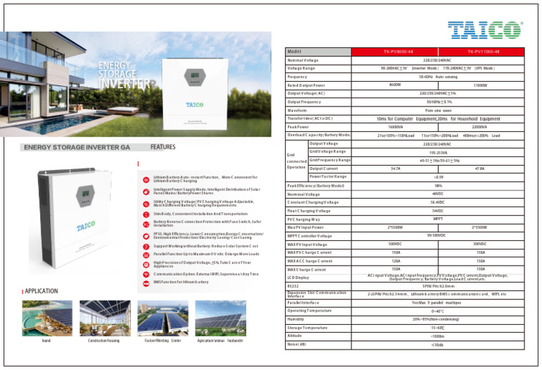 Taico Pv11000 11kw Inverter v1.0(1) | PDF