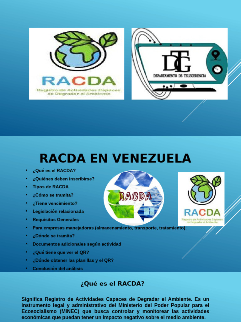 Presentacion Racda | PDF | Contaminación | Residuos peligrosos