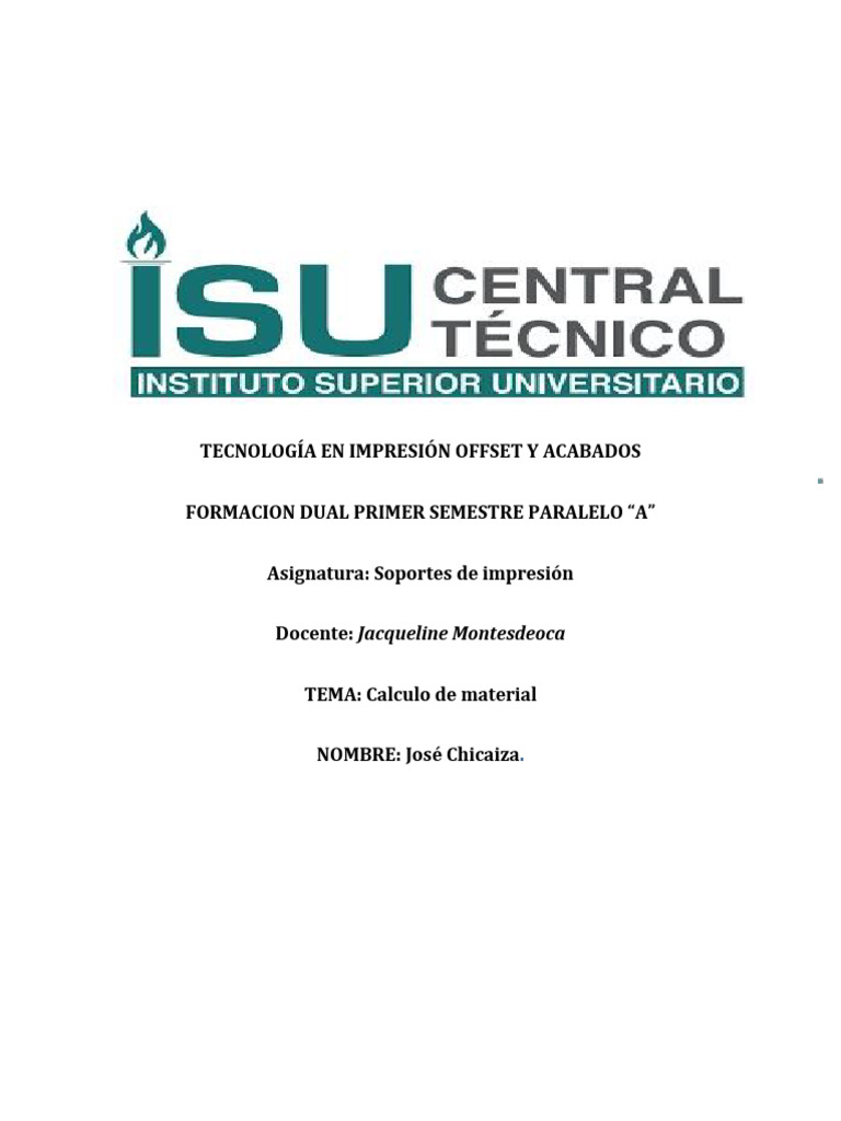 Calculo de Material | PDF