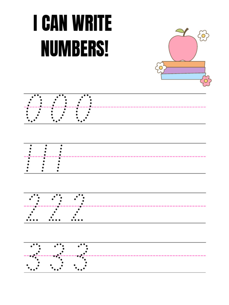 I Can Write Numbers Illustrated Worksheet | PDF