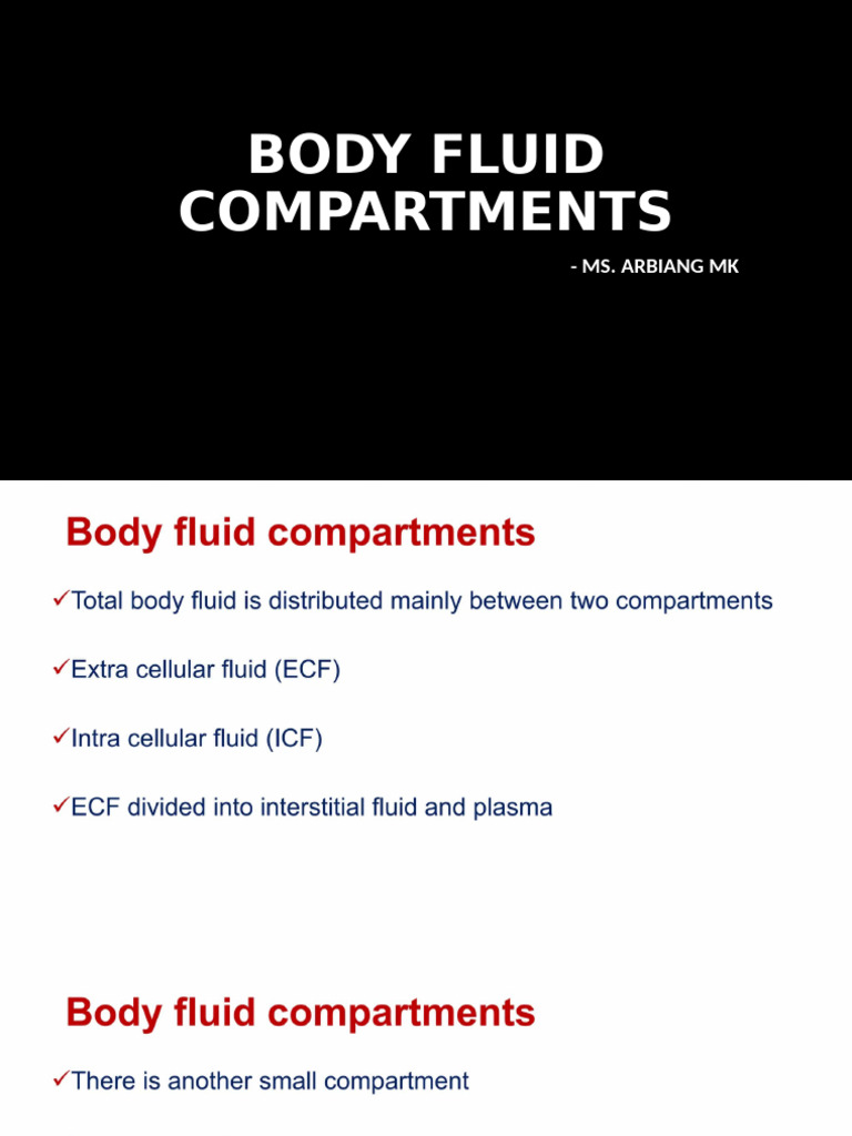 Body Fluid Compartments Pdf