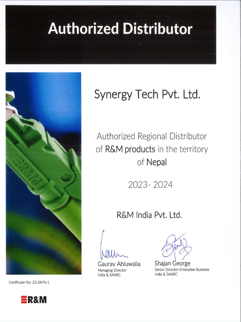 R&M Partner Certificate | PDF