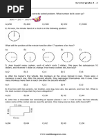 Math Kangaroo Practice Problems Grades 5 6 | PDF | Area | Triangle