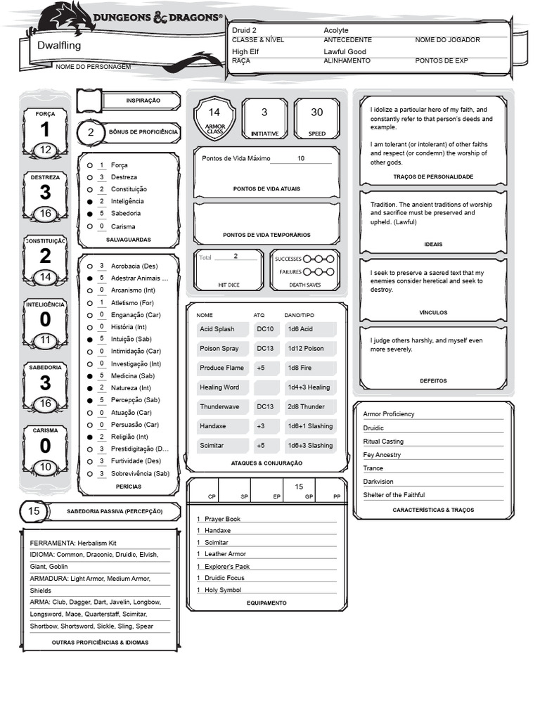 Dwalfling - Roll20 Characters | PDF