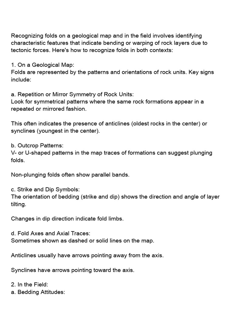 Recognizing Folds and Faults in Geology | PDF | Fault (Geology) | Geology