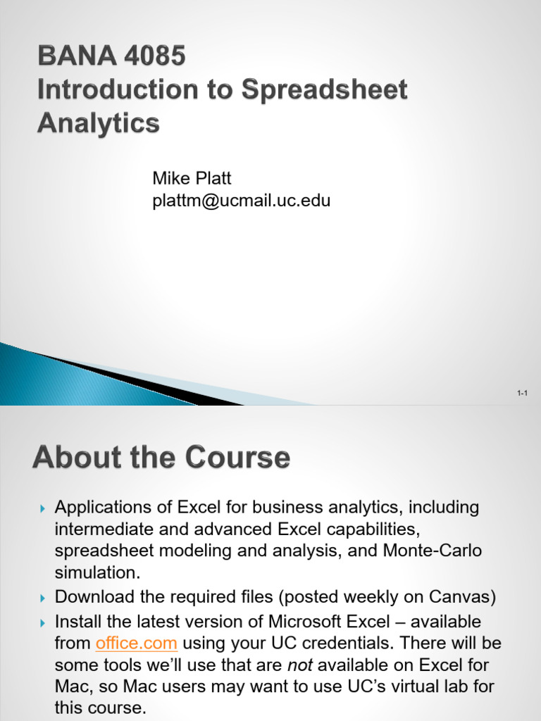 BANA 4085 001 FS2025 1 Intro To Analytics | PDF | Analytics | Microsoft ...