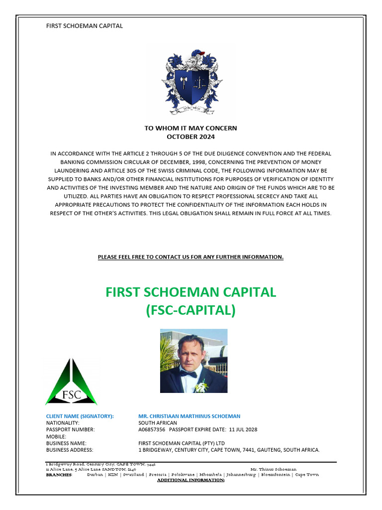 Cis FSC Capital 2024 October | PDF | Banks | Banking