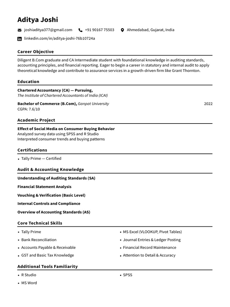 Aditya's Resume | PDF