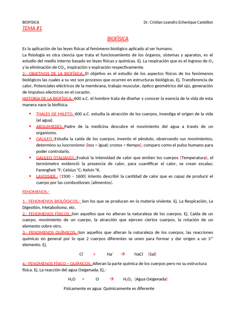 Cuaderno Biofisica Dr. Echenique | PDF | Sonido | Membrana celular