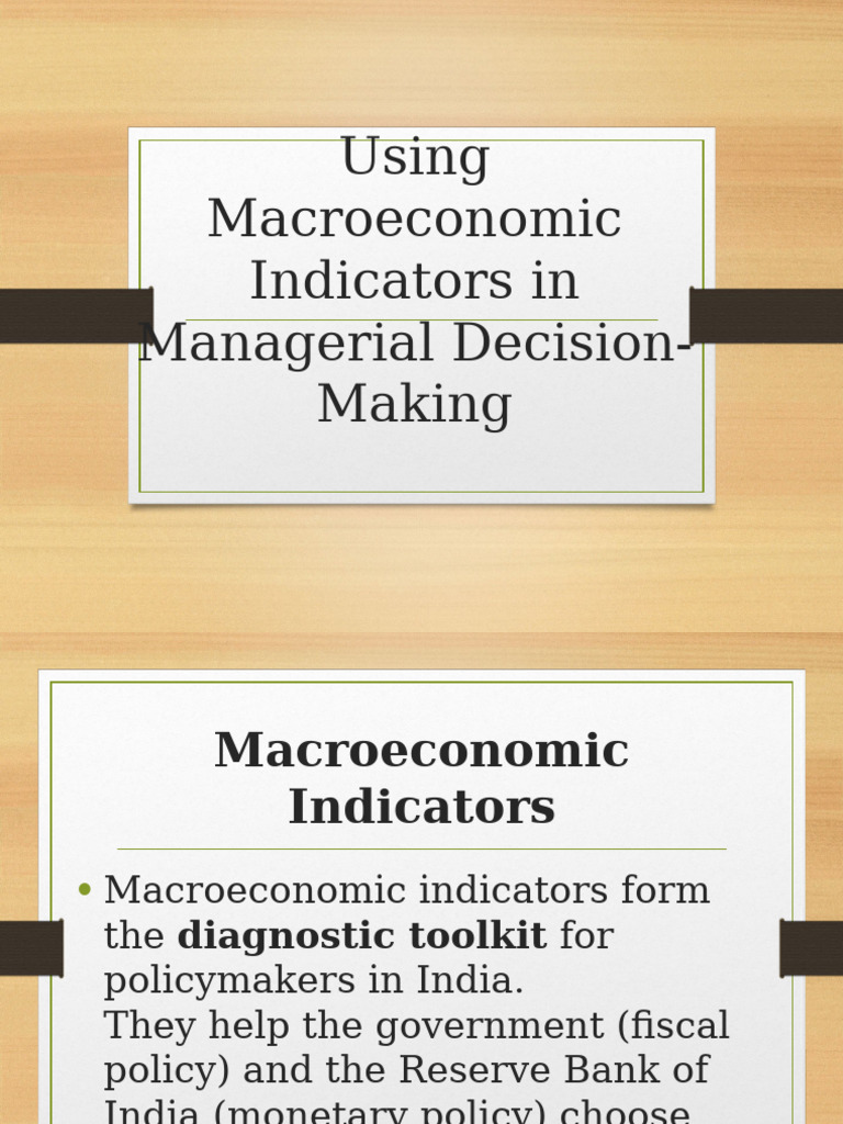 Macroeconomic Indicators in Business Decisions | PDF | Cost Of Living ...