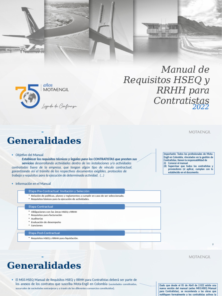 Formación Manual de Requisitos para Contratistas V3 220524 | PDF | Contratista general | Outsourcing