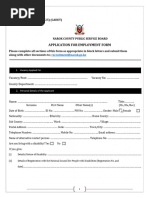 KUTRRH Employment Application Form | PDF | Bachelor's Degree | Diploma