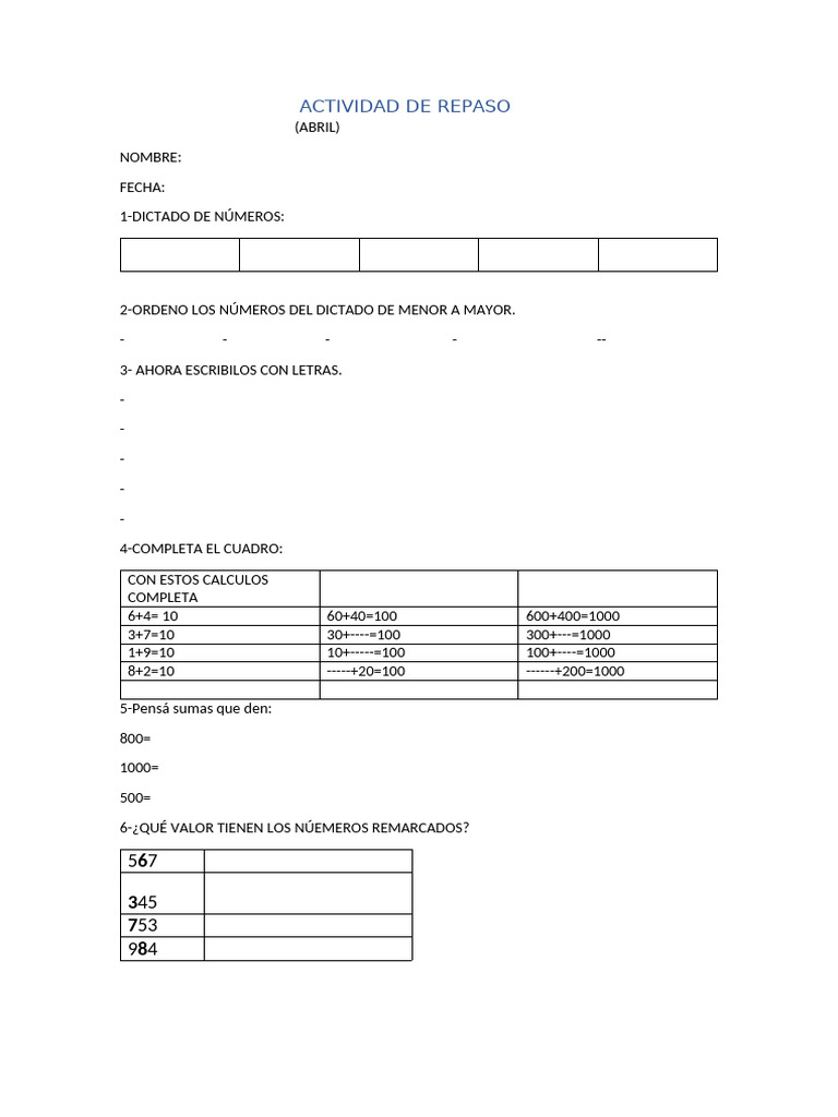 Repaso 3° | PDF