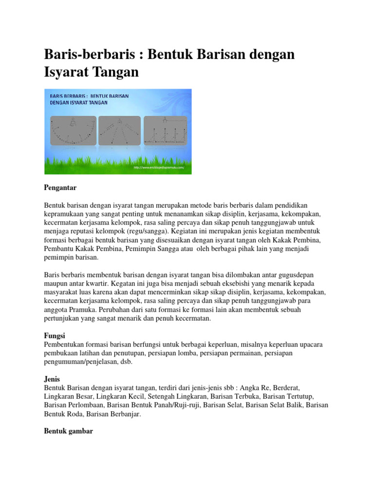 7.baris Berbaris Dengan Isyarat Tangan PDF | PDF