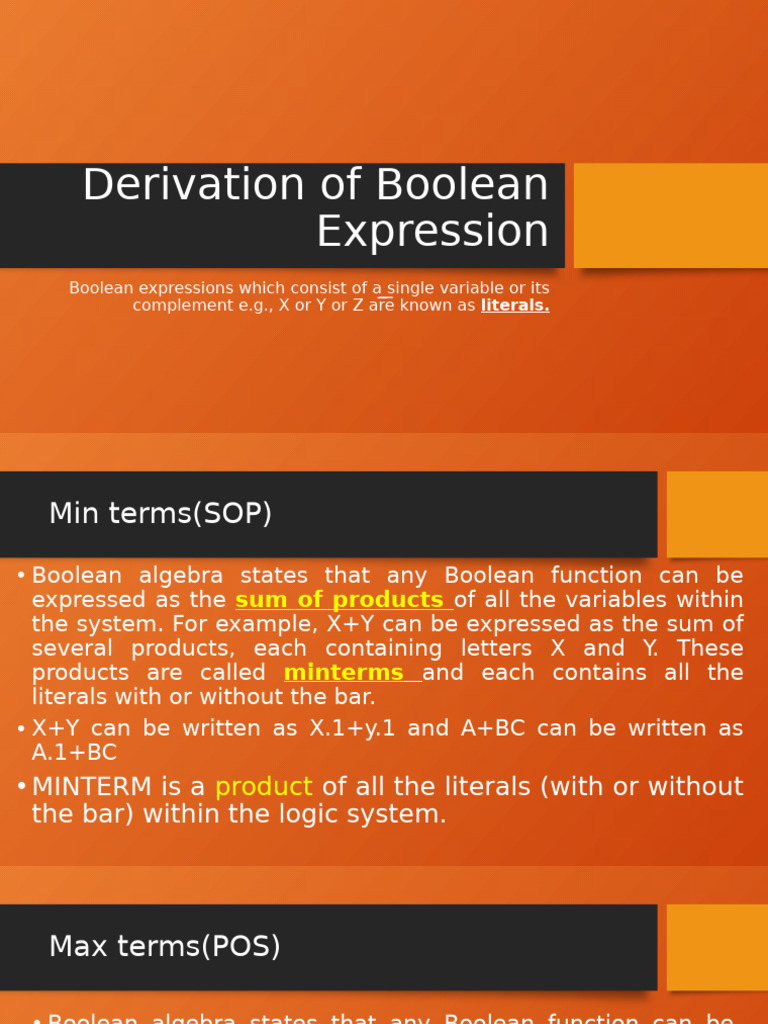 Boolean Expression MIN MAX KMAP | PDF | Applied Mathematics | Arithmetic