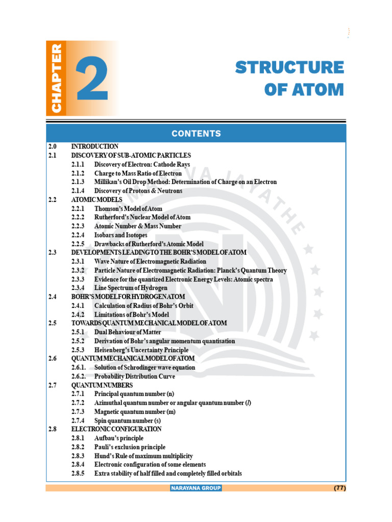 Structure of Atom_neet | PDF | Atoms | Atomic Nucleus