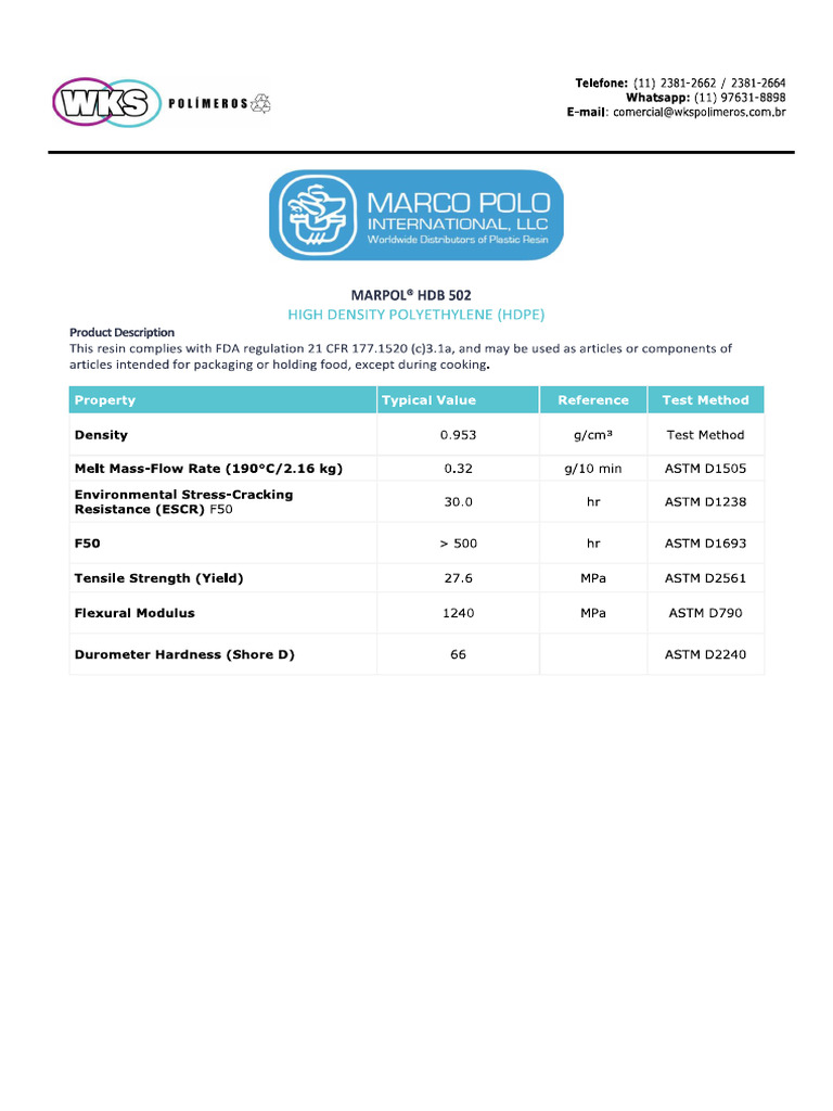 Marpol® HDB 502 | PDF