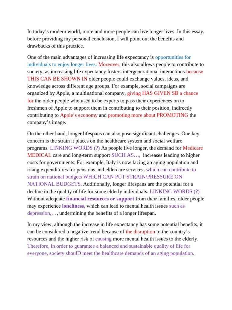 Wt2 - Advan-Disadvan - Life Expectancy | PDF