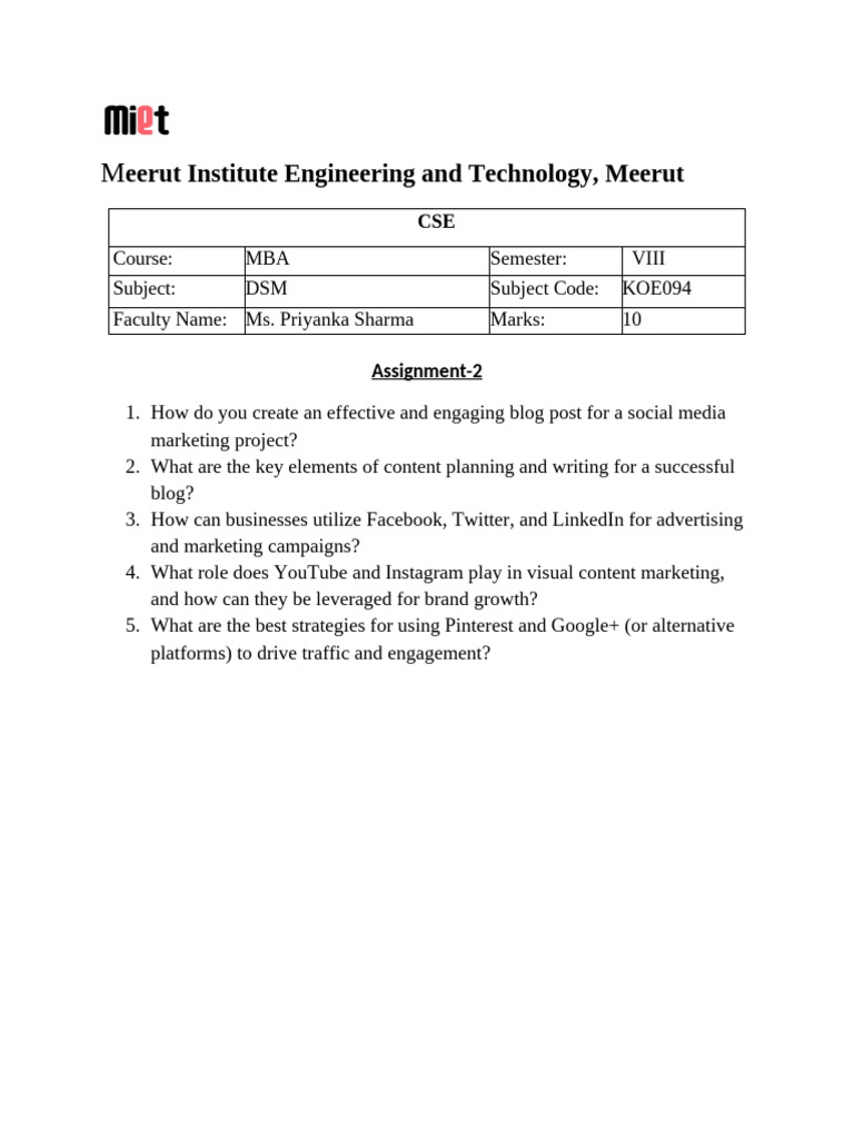 DSM Assignment 2 | PDF
