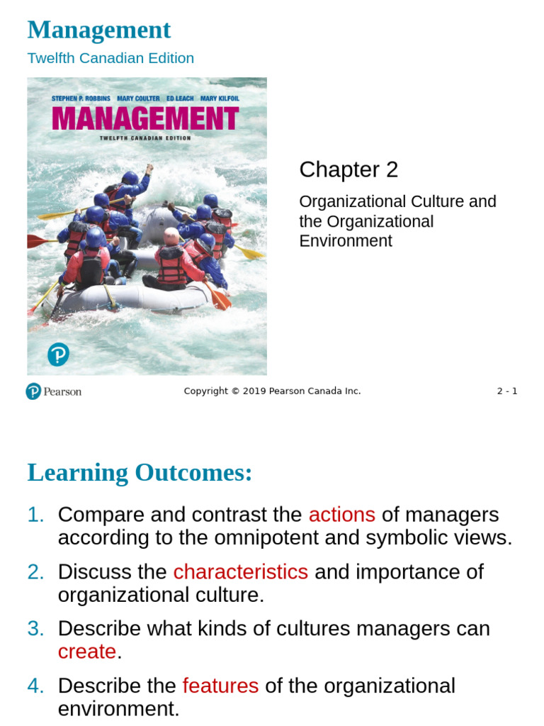 2. Organizational Culture and the Organizational Environment | PDF ...