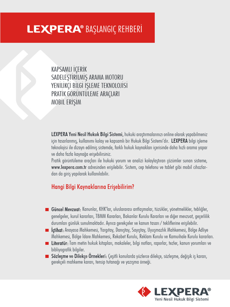 Lexpera Baslangic Rehberi 05102017 | PDF