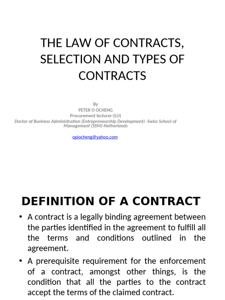 6 - The Law of Contract-Types-Dispute Resolution | PDF | Offer And ...