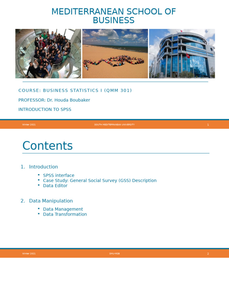 SPSS Data Analysis Guide for Business | PDF | Spss | Microsoft Excel