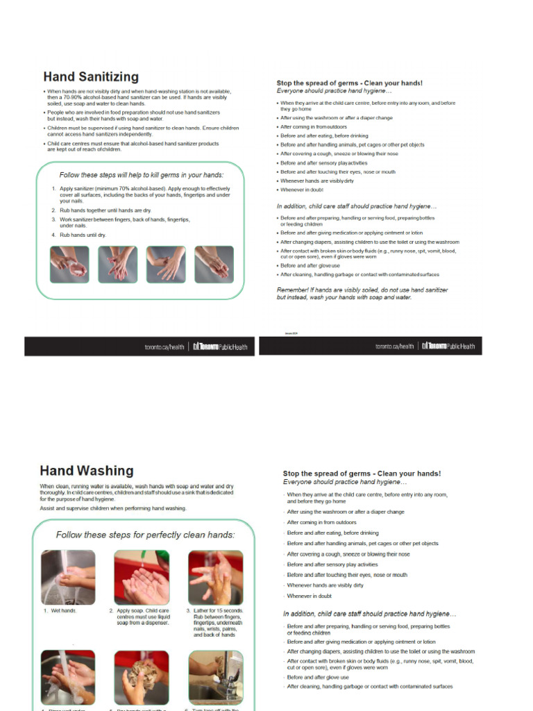 TPH Hand Washing & Hand Sanitizing Posters | PDF