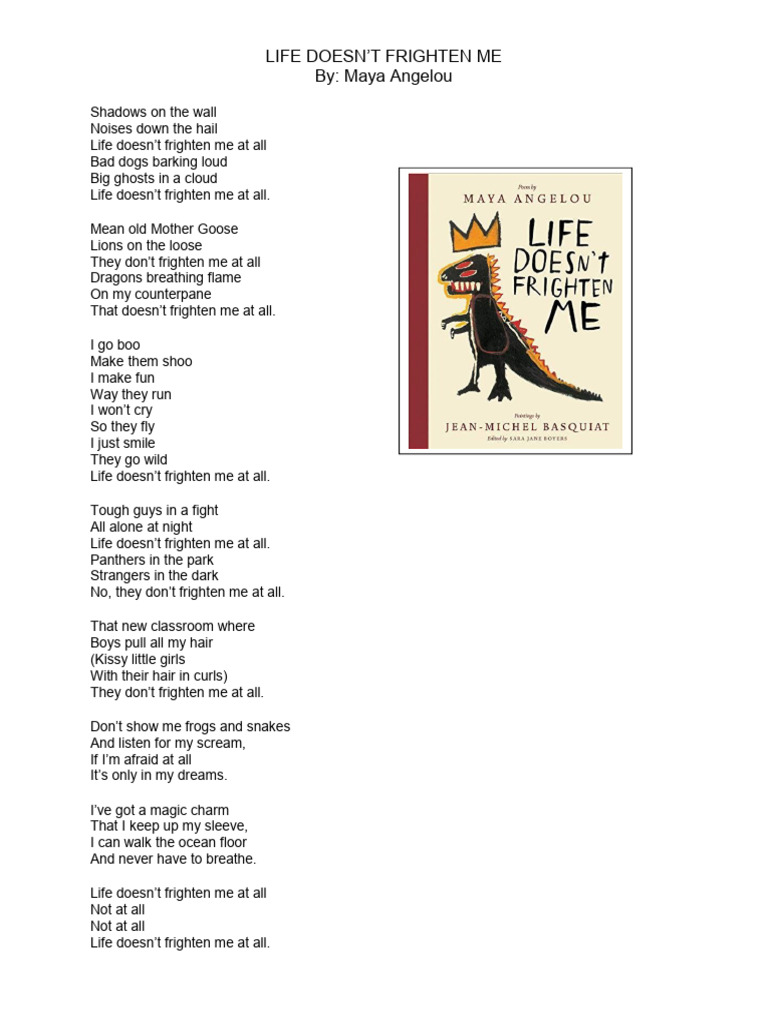 Life Doesn't Frighten Me: Analysis | PDF