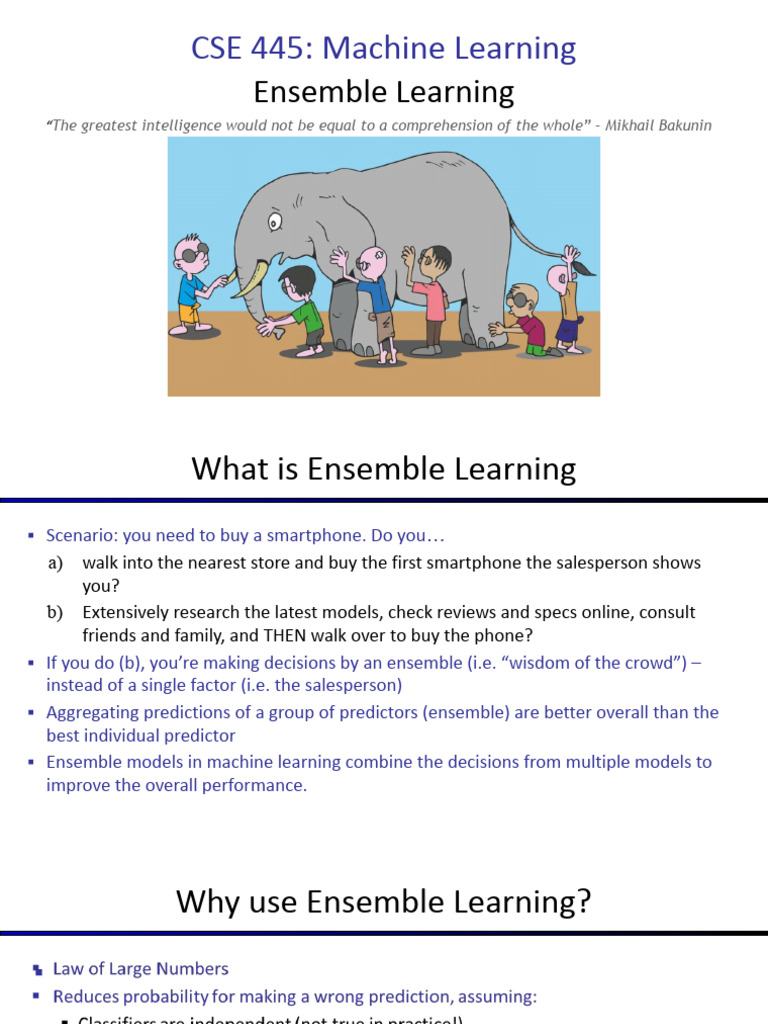 CSE 445 - Lecture 7 - Ensemble Learning | PDF | Statistical Data Types ...