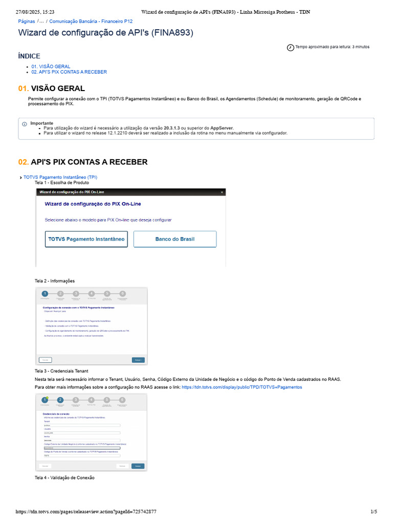 Configuração de API PIX no Protheus | PDF | Informática
