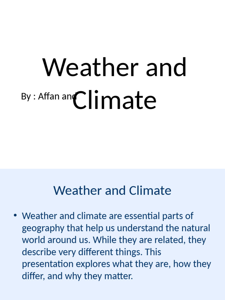 Weather And Climate Themed Presentation Pdf Weather Climate